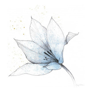 "Blue Graphite Flower IX" Digital Paper Print by Avery Tillmon, 20"x20 ...