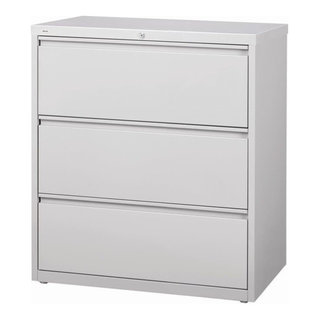 Scranton & Co 3-Drawer Modern Metal Lateral File Cabinet in Light Gray ...