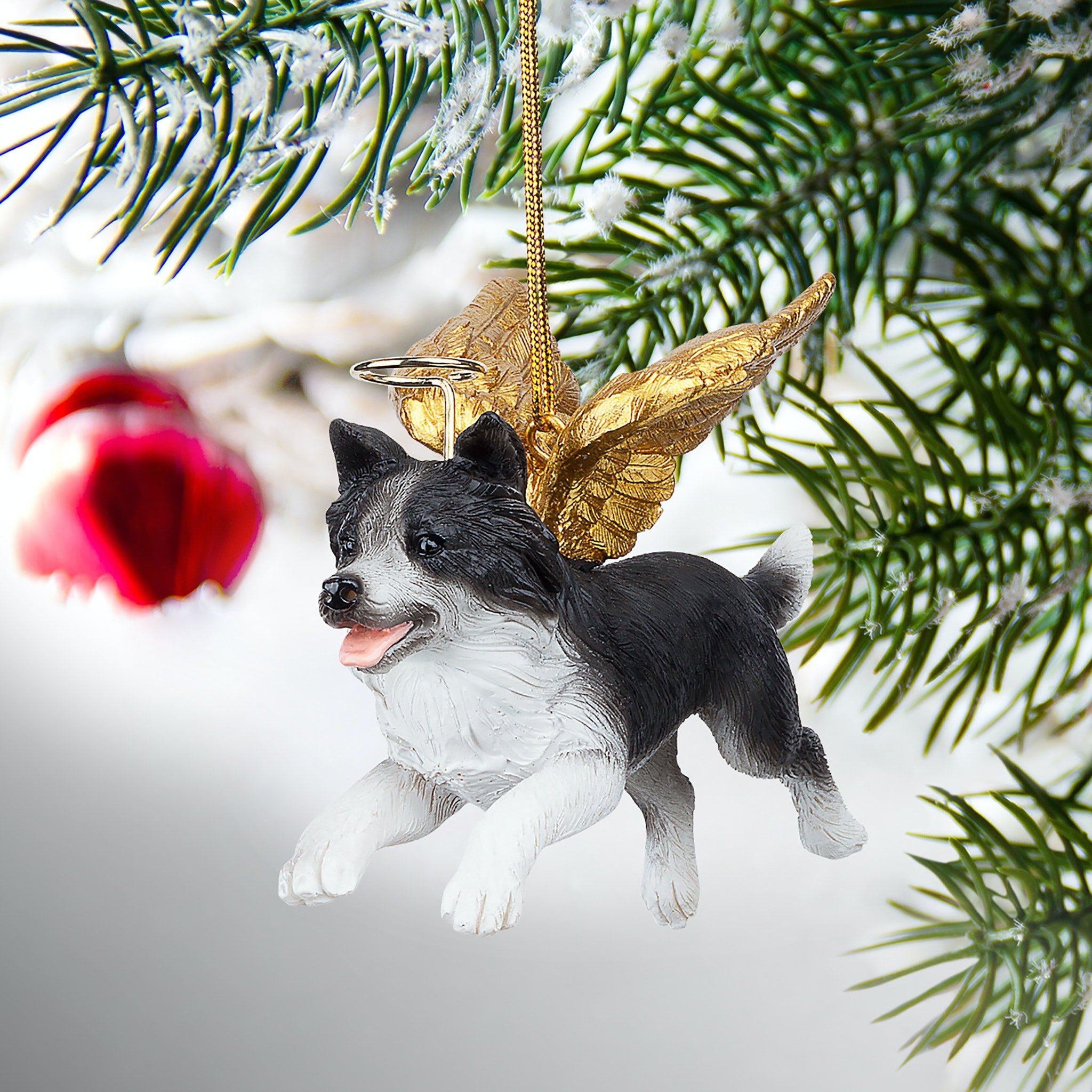 Angel Border Collie Ornament - Traditional - Christmas Ornaments - by ...