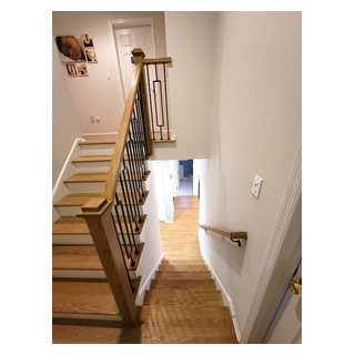 Window balusters with Wood Rail - Contemporary - Staircase - New York ...
