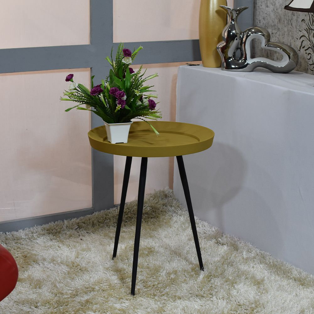 Handmade Aluminium And Iron Side Table, 16.1x14.9x18.3 - Midcentury ...