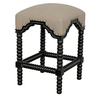 Traditional Mahogany Counter Stool, Olive - Traditional - Bar Stools ...