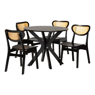 Nile Rattan Dining Set - Tropical - Dining Sets - by Baxton Studio | Houzz