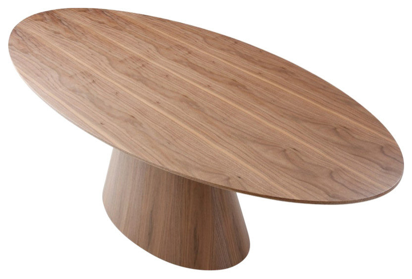 Bruno Oval Dining Table, Brown - Transitional - Dining Tables - by ...