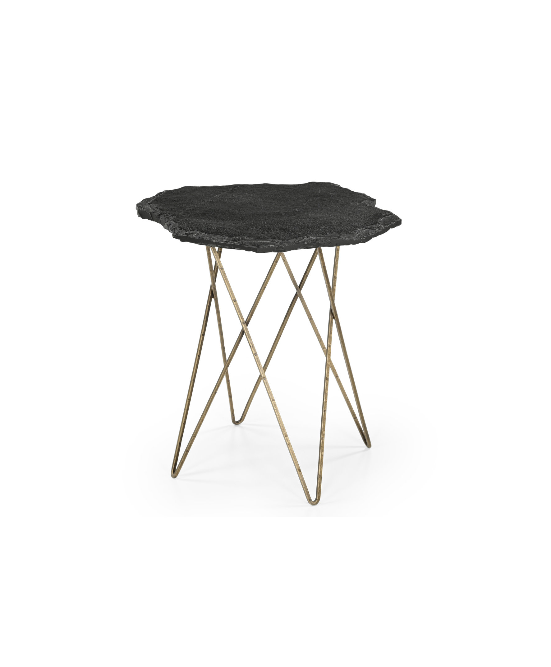 Cleo Accent Table Antique Brass/Black - Midcentury - Side Tables And End Tables - by Bassett ...