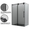 Echarri Rectangle Sliding Frameless Shower Enclosure, Tinted Glass, 48" W X 78"h - Contemporary ...