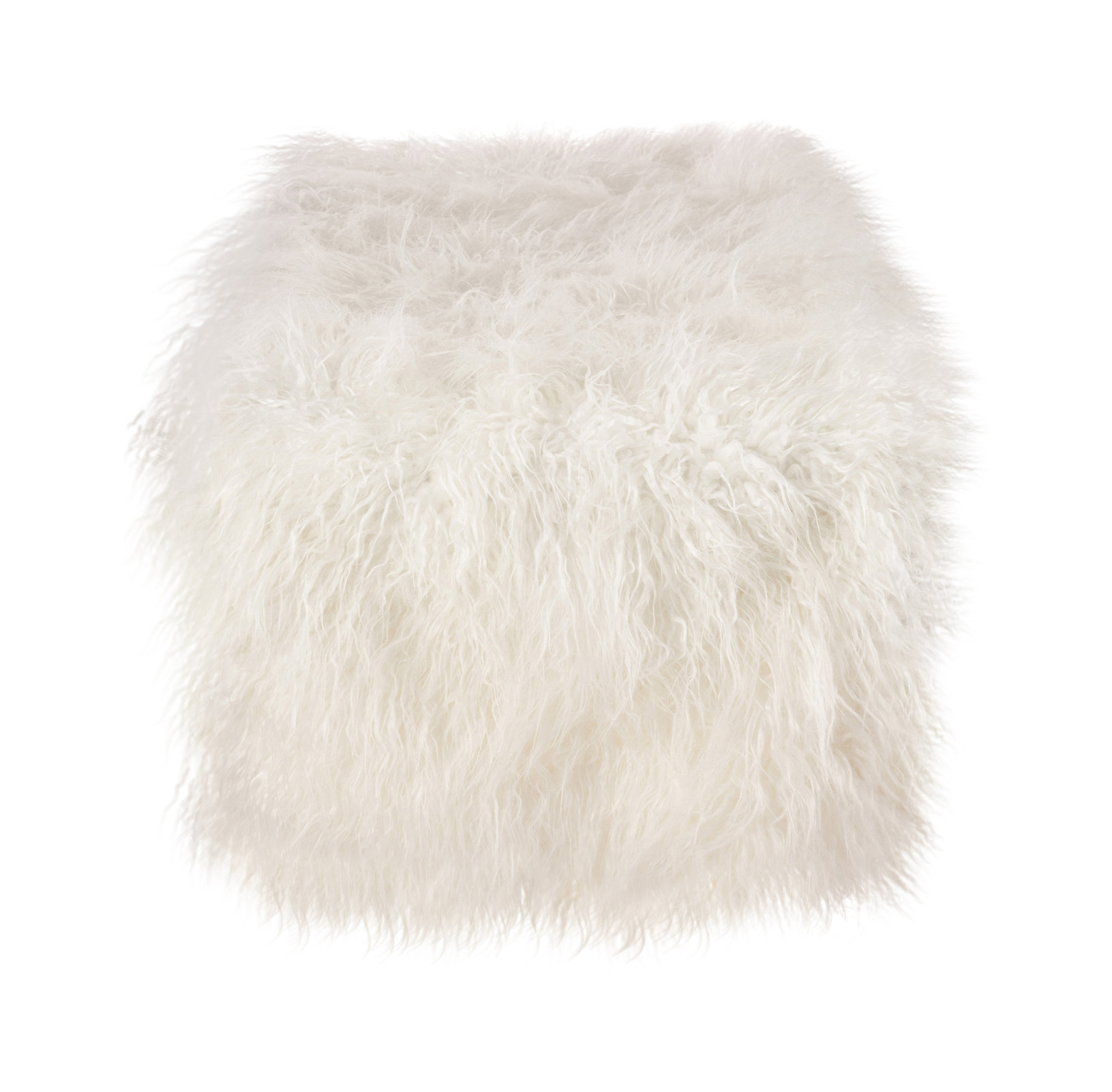 Mongolian Faux Fur Runner, Ivory, 16"x72", 16"x72" - Contemporary ...
