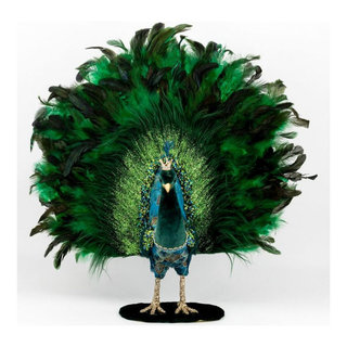 Mark Roberts 2022 Open Tail Feather Peacock 27 x 25" - Contemporary ...