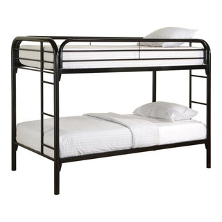 Morgan Twin Over Twin Bunk Bed Black - Contemporary - Outdoor Lounge ...