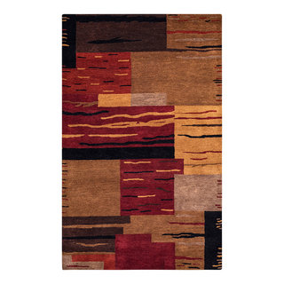 Rizzy Home Mojave MV127A Multi-Colored Block Area Rug, 3'6" x 5'6 ...