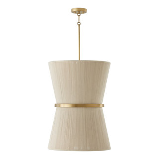 Capital Lighting Cecilia 6-Light Foyer, Bleached Natural Rope/Patina ...