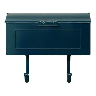 Mid Modern Nash Horizontal Mailbox, Blue - Contemporary - Mailboxes ...