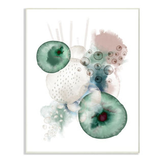 Abstract Ocean Geometry Watercolor Green Blue Design, 16"x20", 10x15 ...