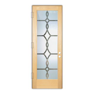 Front Doors - Diamond Beads Frosted Glass Design - 30" x 80 ...