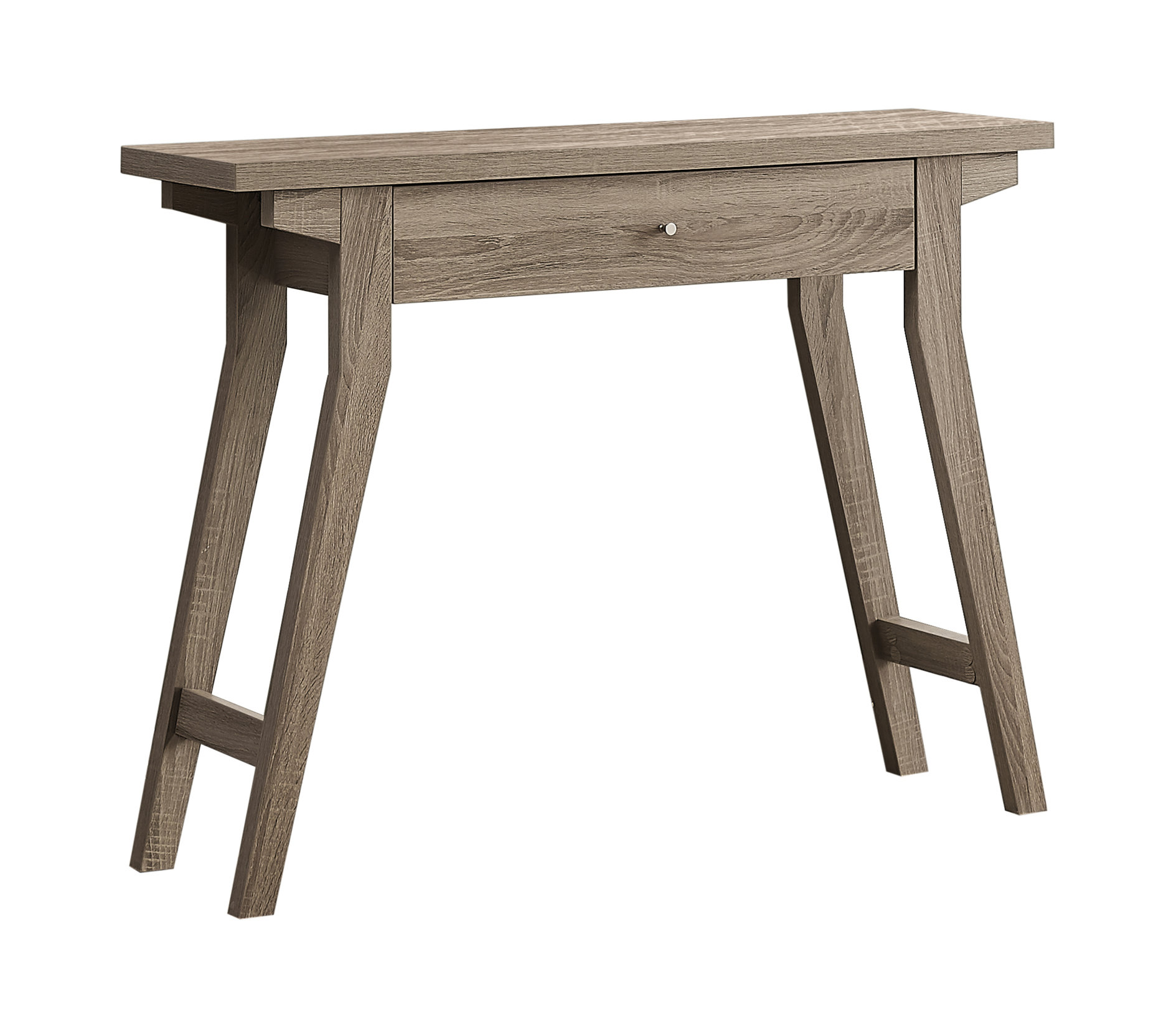 HomeRoots Rectangular Dark Taupe Accent Table With Storage Drawer ...