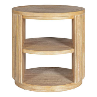 Modrest Jacobson Modern Natural Acacia End Table - Transitional - Side ...