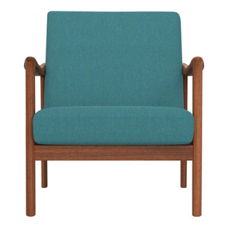 Zephyr Lounge Chair, Turquoise - Transitional - Armchairs And Accent ...