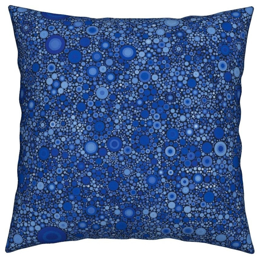 Bubble Dots Scatter Geometric Circles Abstract Throw Pillow ...