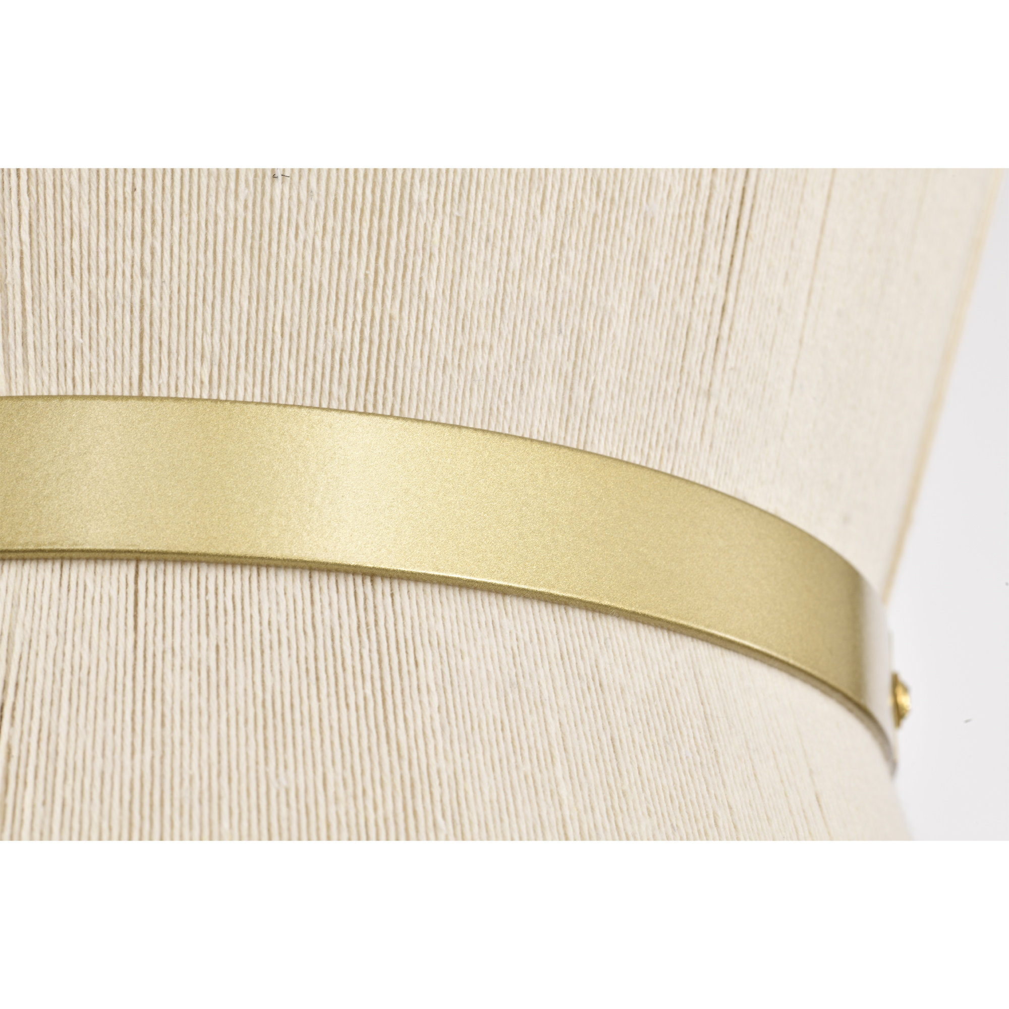 Alice 12" 1-Light Indoor Brass and Ivory Thread Pendant Light - Beach ...