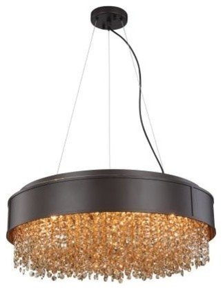 Regency 6-Light Convertible Pendant, Matte Dark Brown, Golden Teak ...