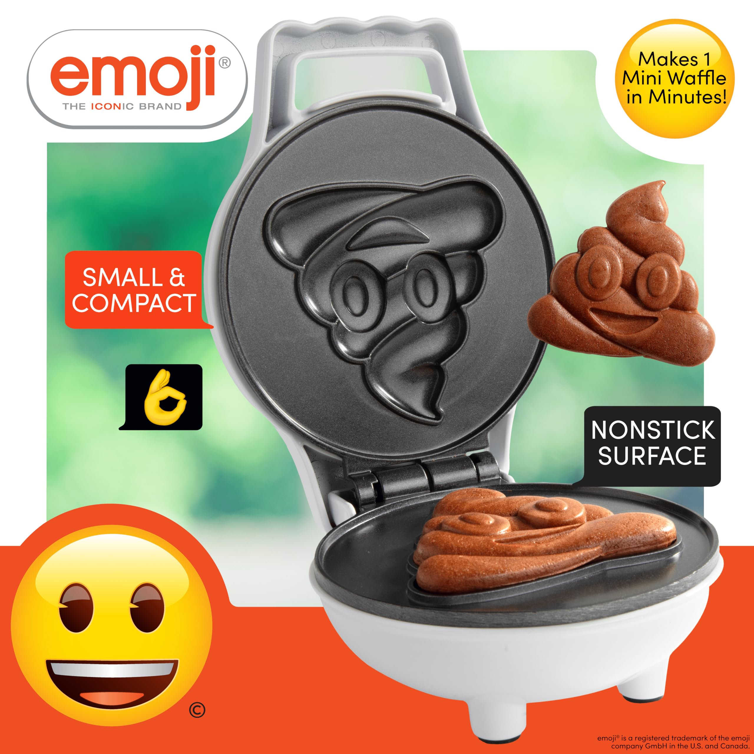 Make Breakfast Fun for Kids with Cute Smiley Face Design, 4" Waffler ...