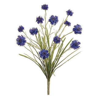 Silk Plants Direct Cornflower Bush - Blue Royal - Pack of 12 ...