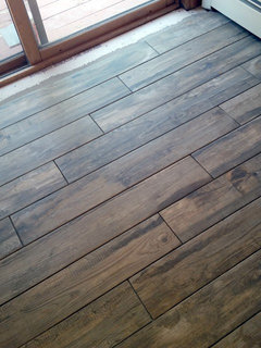 Dark colored wood look tile?