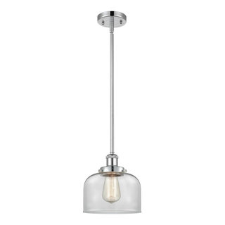 Innovations B Large Bell LED Pendant, PC/Cased Clear/Sphere, 916-1S-PC ...