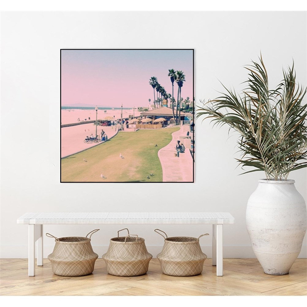 Giant Art Canvas 20x20 Summer Days Framed in Multi-Color - Tropical ...