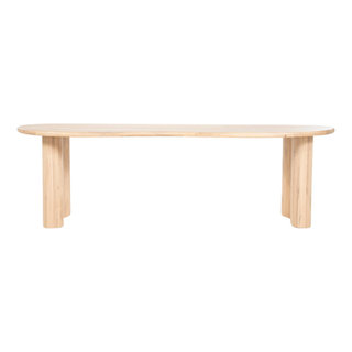 Varnished Oak Organic Dining Table, Eleonora Josh, Small - Transitional ...