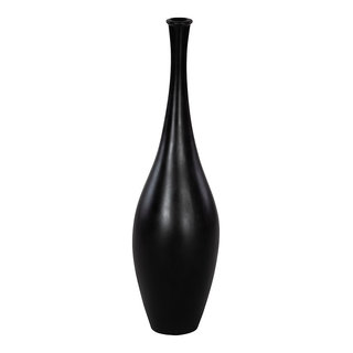 Trumpet Vase, Medium, Matte Black - Transitional - Vases - by Phillips ...