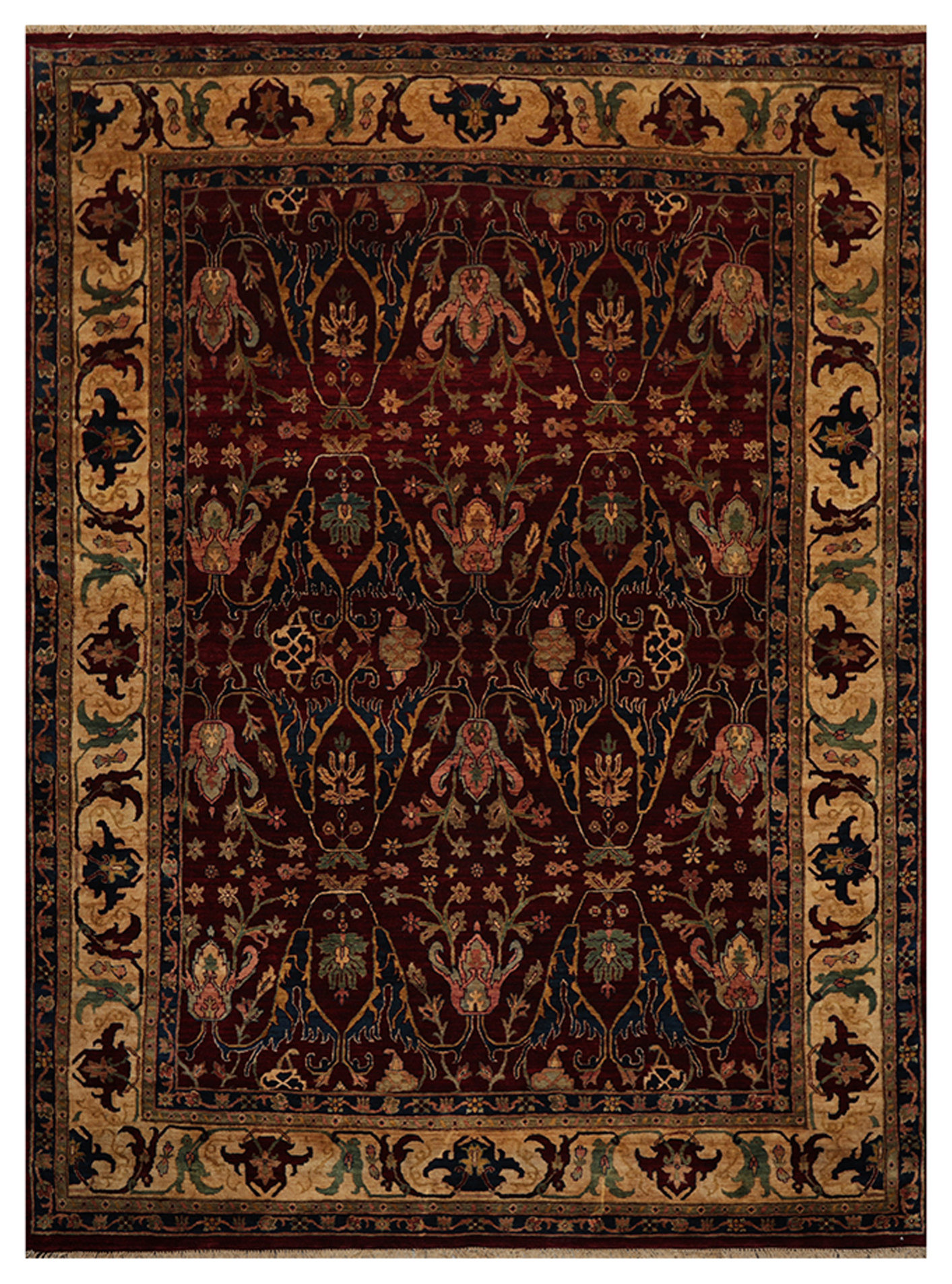 09'00''x12'03'' Burgundy Maroon Hand Knotted Persian Wool Rug, 9x12 ...