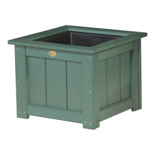Poly Square Planter, 24 Inch - Transitional - Outdoor Pots And Planters ...