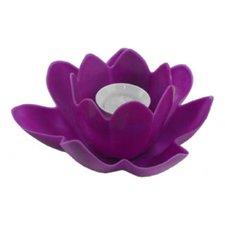 7.5" Magenta Hydro Tools Pool or Spa Floating Flower Candle Light ...