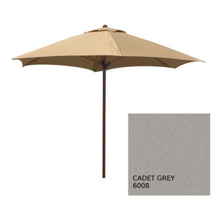 San Marco 6 Rib .750 11' Hexagon Market Umbrella, Cadet Gray ...
