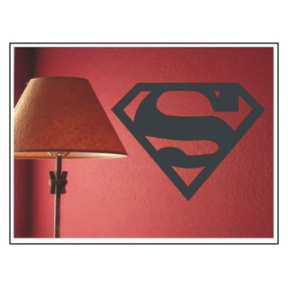 Superman Wall Decal, 16", 16" H x 21" W - Contemporary - Wall Decals ...