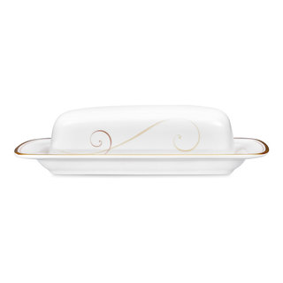Noritake Golden Wave Butter Dish - Contemporary - Butter Dishes - by ...
