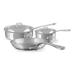 Mauviel M'Cook 5-Ply Polished Stainless Steel 5-Piece Cookware Set ...