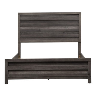 Tanners Creek Medium Gray Queen Panel Bed - Transitional - Panel Beds ...