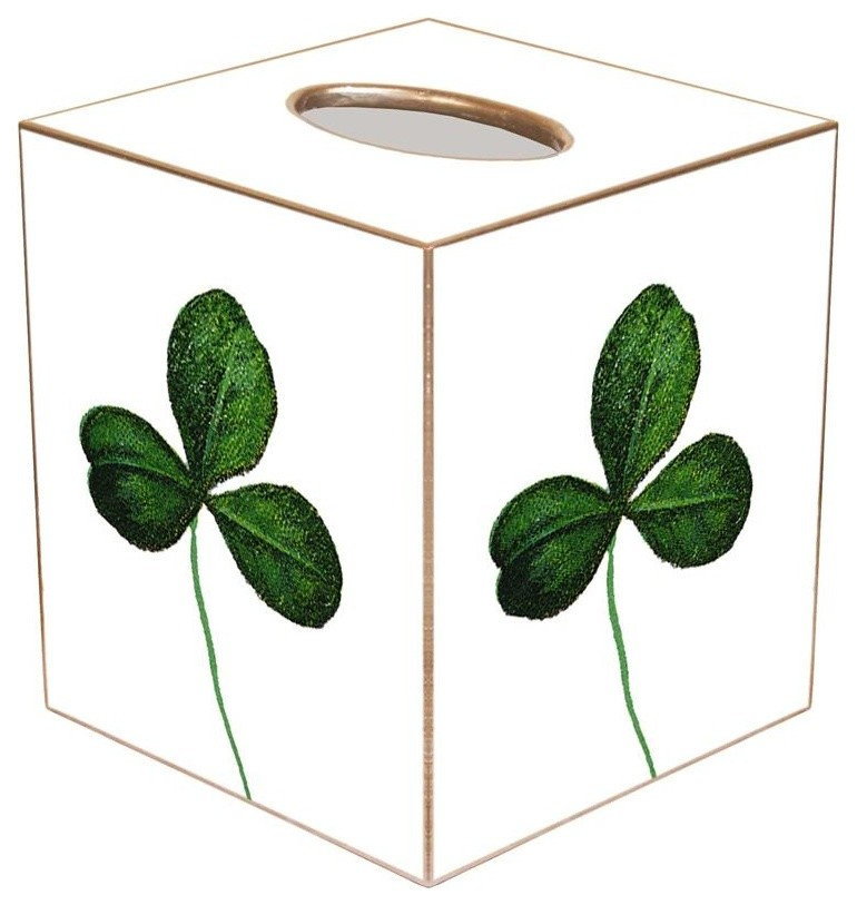 TB1200A -Single Clover Tissue Box Cover - Traditional - Tissue Box ...