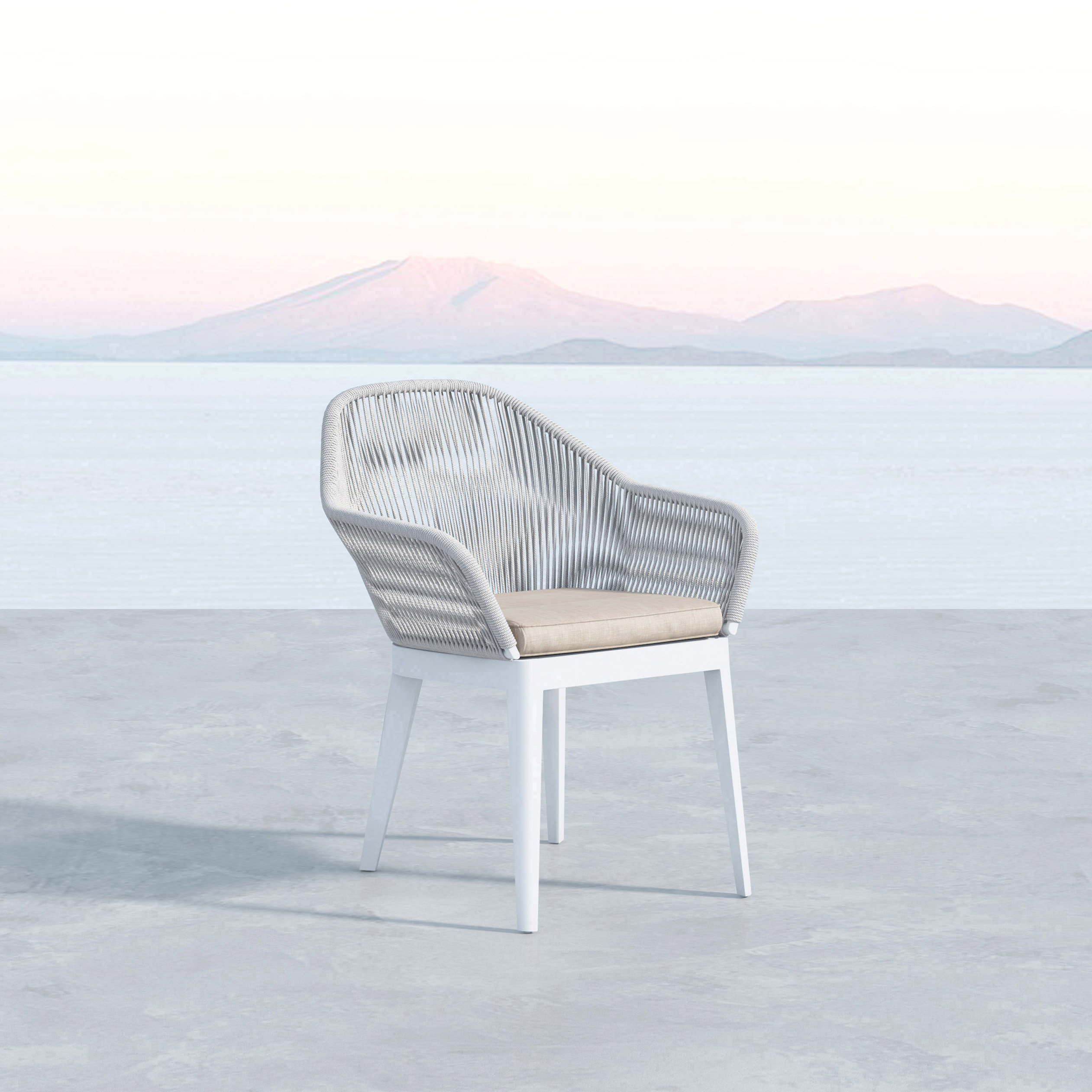 Miami Dining Chair With Self Welt - Beach Style - Outdoor Dining Chairs ...