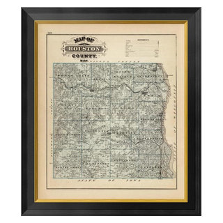 "Map of Houston County, Minnesota, 1874" by A.T. Andreas, 18x20", 22"x1 ...