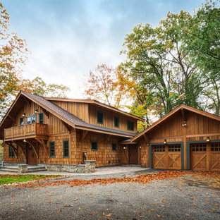 75 Beautiful Rustic Shingle Exterior Home Pictures & Ideas - October ...