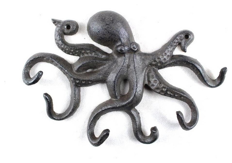 Cast Iron Octopus Hook, Antique Bronze, 11" - Modern - Wall Accents ...