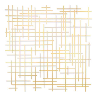 Cheungs Iquara Modern Decorative Large Gold Square Metal Wall Art ...