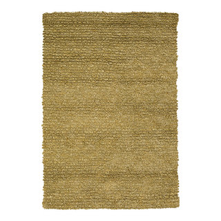 Zeal Hand-Woven Contemporary Shag Rug, Rectangular Olive Green 7'9"x10 ...