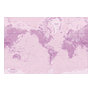 Rose World Map Wall Mural, Peel & Stick, 62" x 42" - Modern - Wall ...