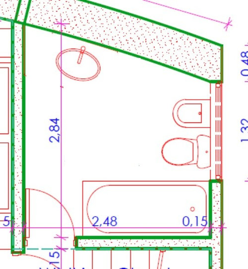 Need help for an odd shape bathroom