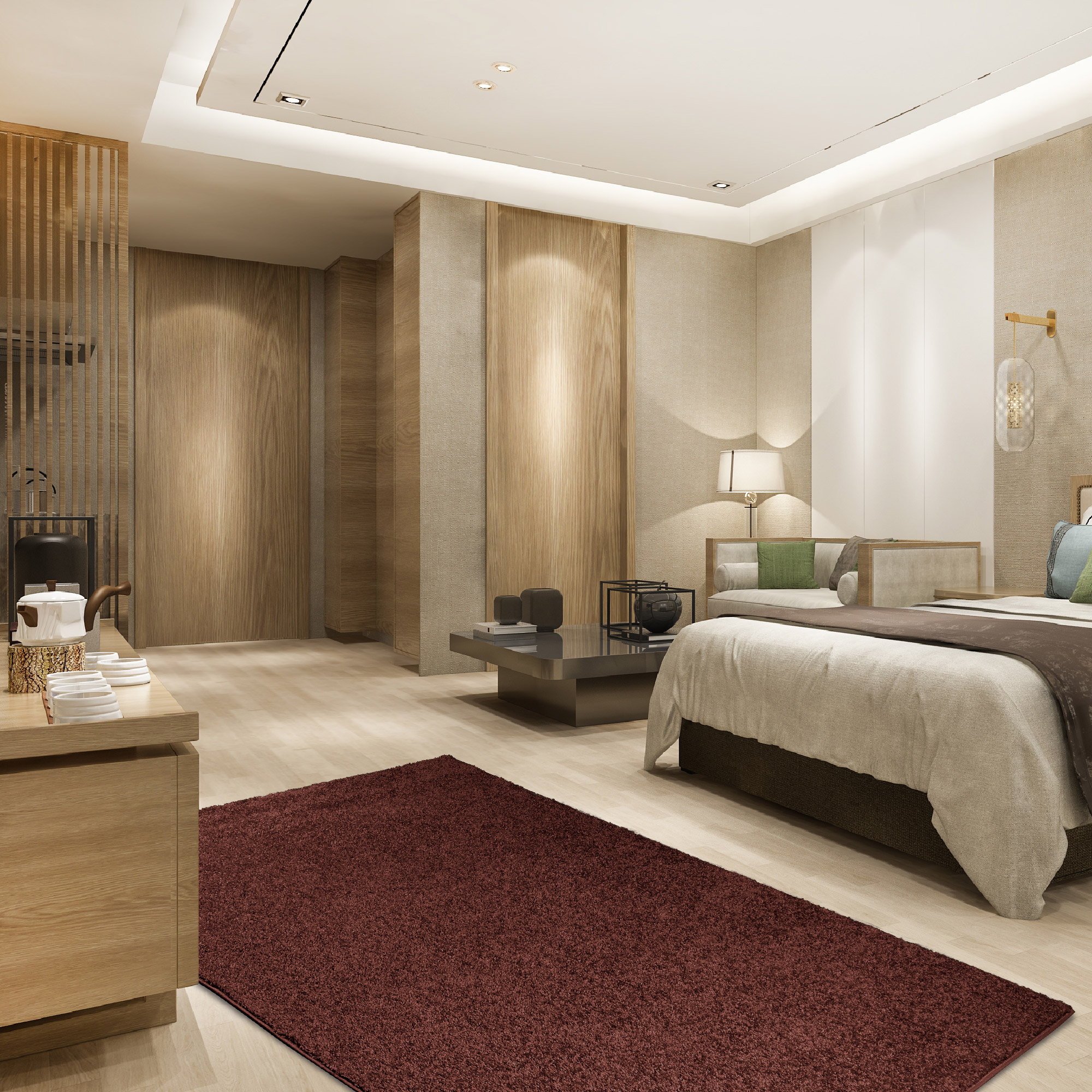 Modern Plush Solid - Pet and Kids Friendly Made in USA, Area Rug, 6 ...