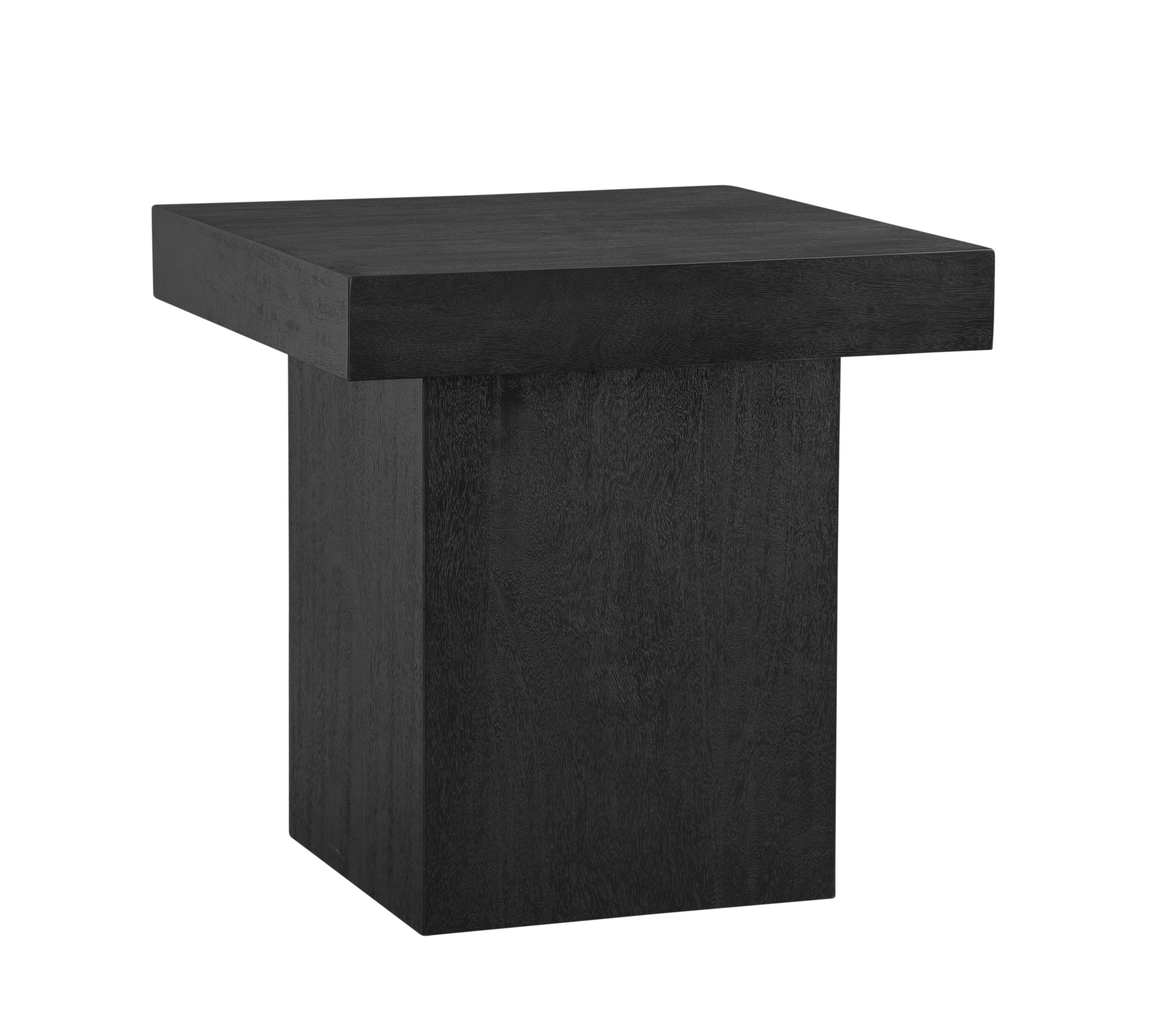 Padula Square End Table - Large - Dusty Black - Transitional - Side ...